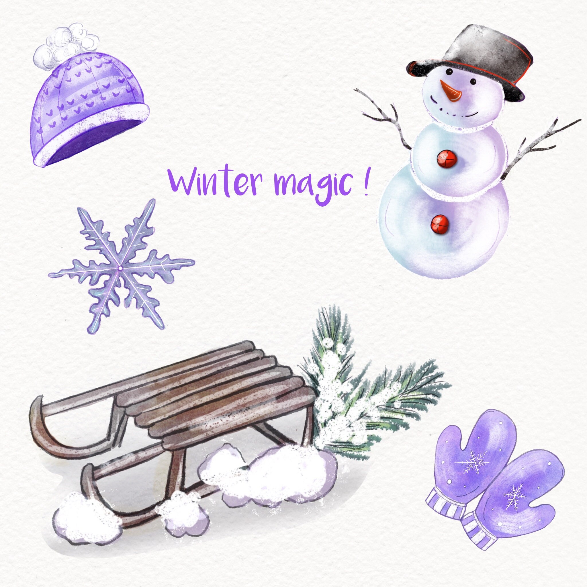 Custom Clipart Images Set, Custom 4 Seasons Clipart Images, Custom ...