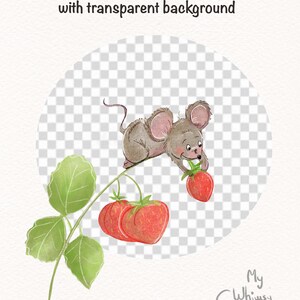 Cute Mice Clipart, Mouse Clipart, Cottage Core Clipart, Flowers Clipart ...