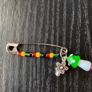 Safety Pin Bag Charms Protection Pins Beaded Charms - Etsy