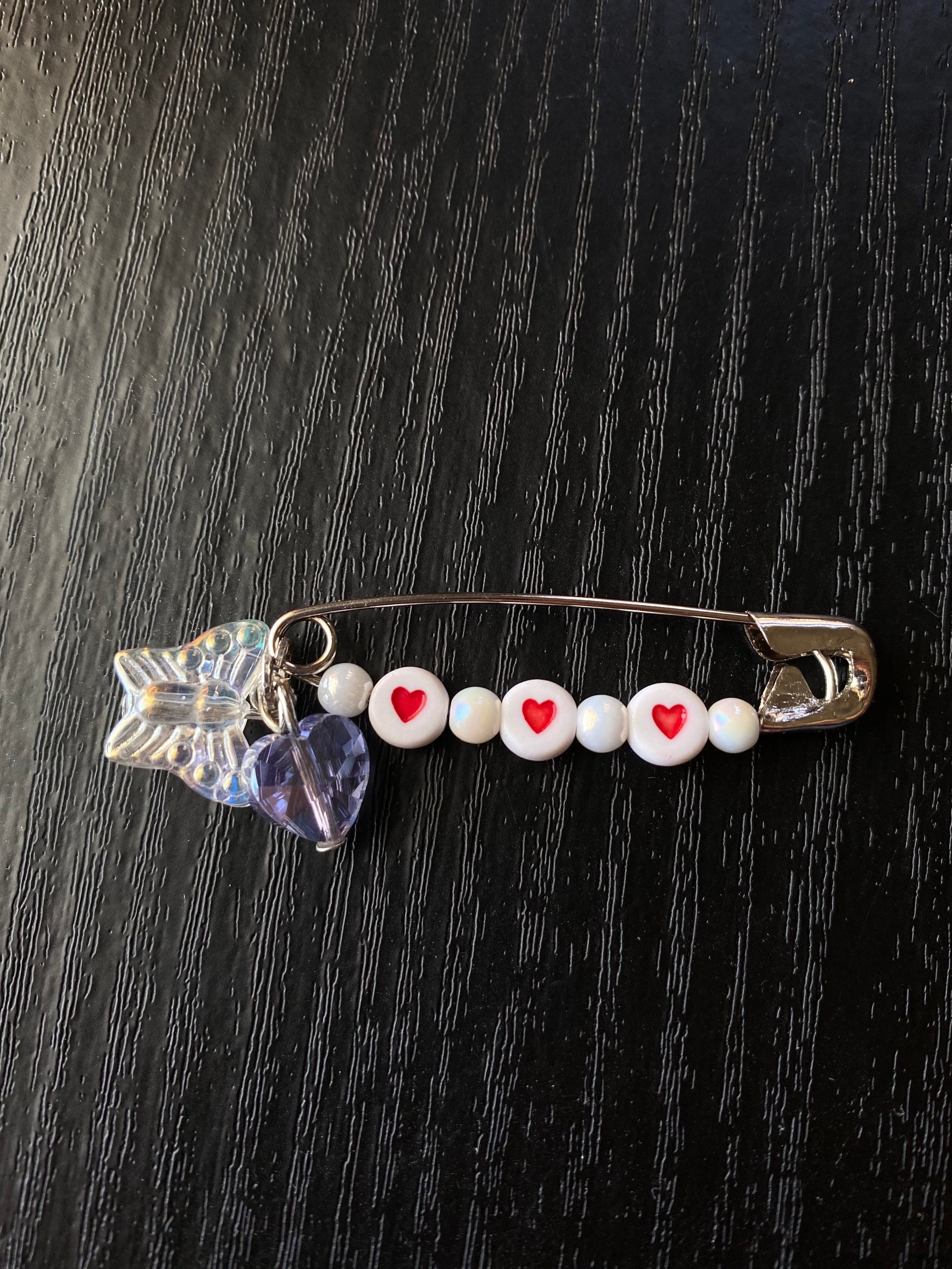 Safety Pin Bag Charms Protection Pins Beaded Charms - Etsy