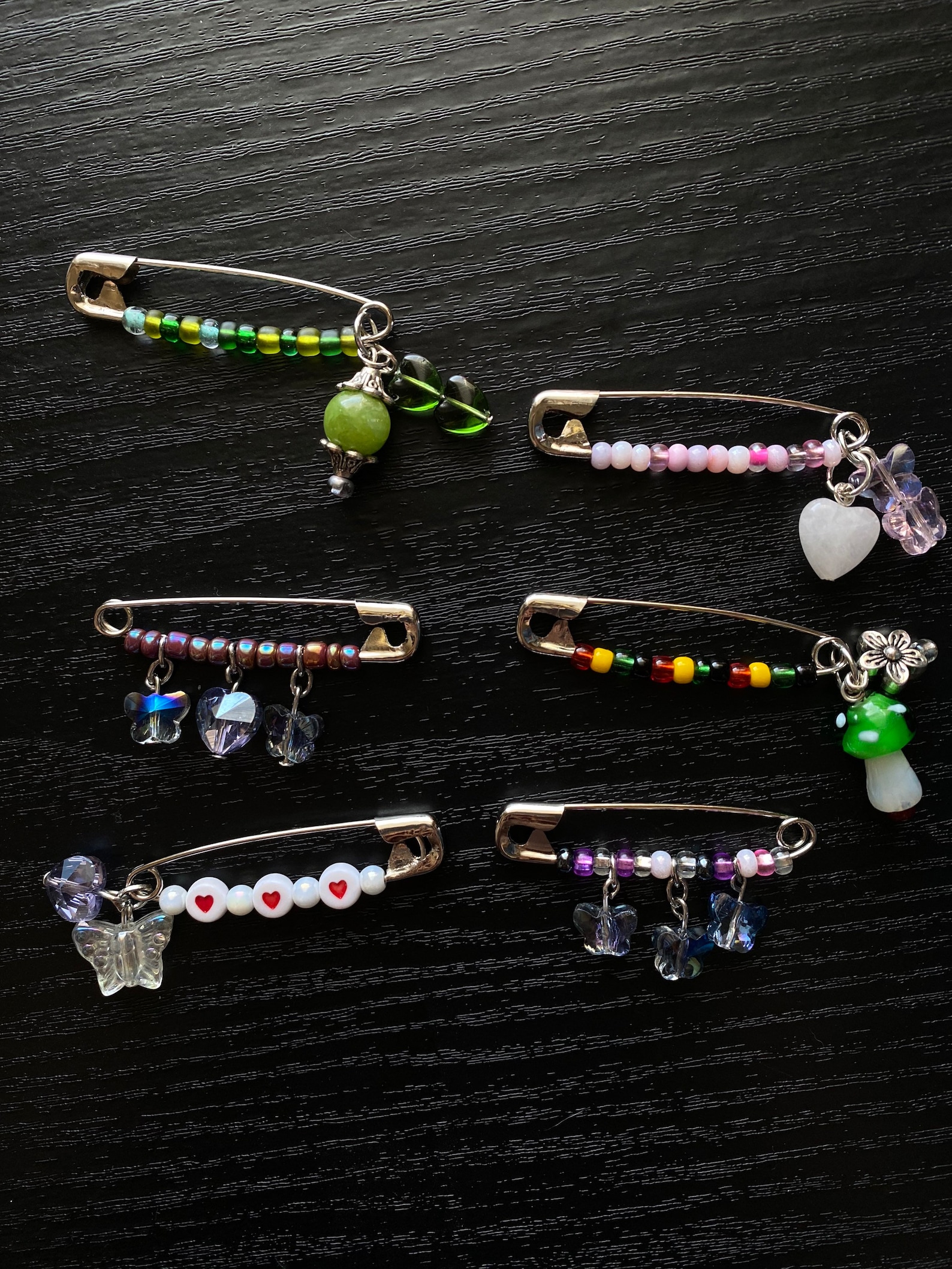 Safety Pin Bag Charms Protection Pins Beaded Charms - Etsy