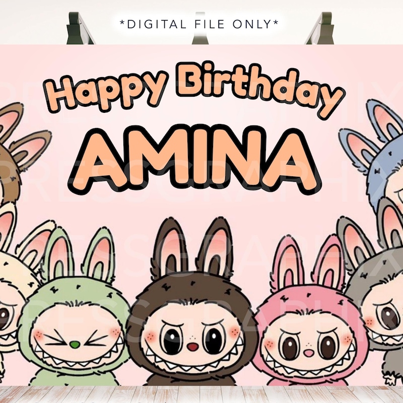 Custom Banner Labubu - Etsy