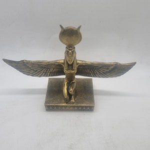 Gold Coloured Goddess Isis Statuette,egyptian Statue,egyptian God ...