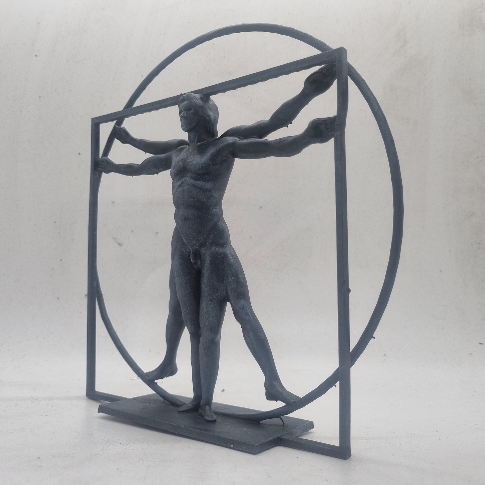 3d Printed Vitruvian Man Statuette, Italian Renaissance Art, Davinci ...