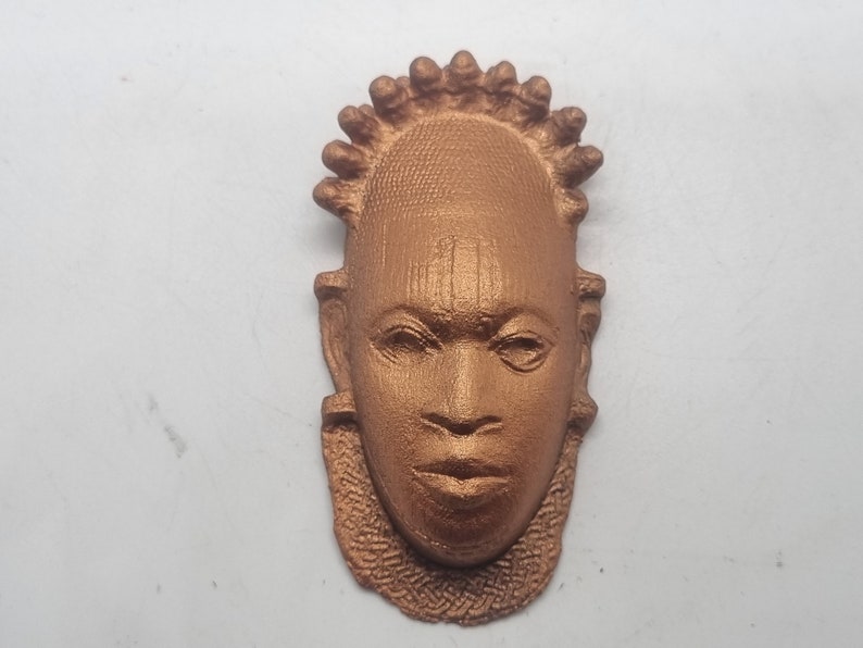 Queen Idia Festac Mask, 3d Printed Benin Bronze, African Mask, African ...