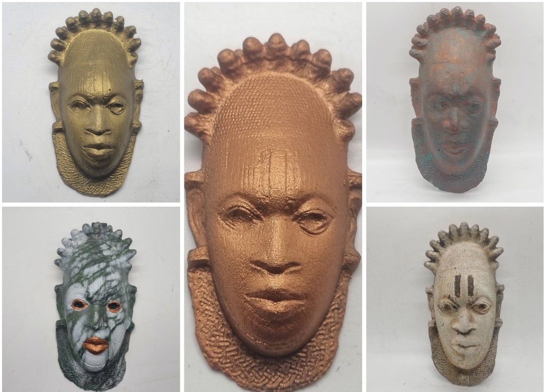 Queen Idia Festac Mask, 3d Printed Benin Bronze, African Mask, African ...