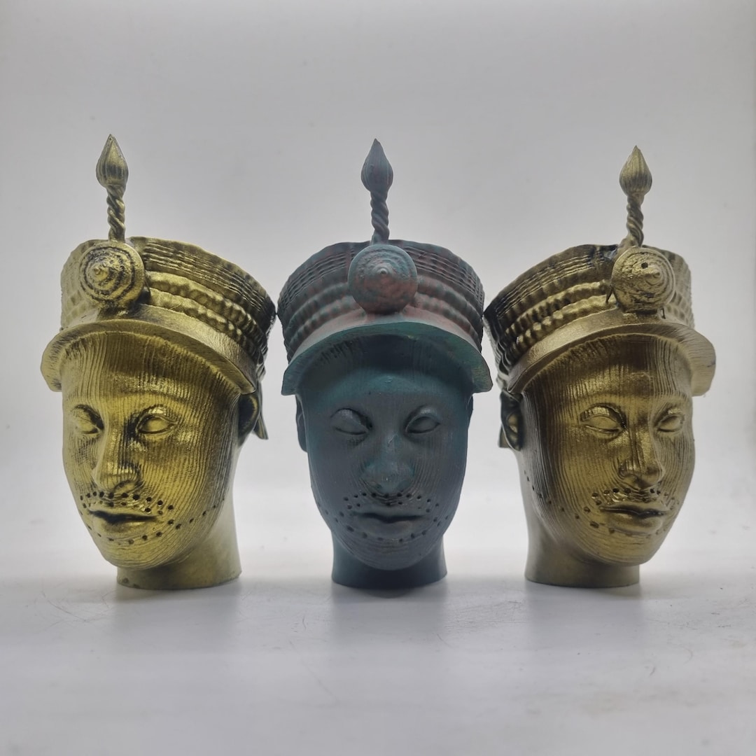 Ori Olokun Head Bust, 3d Printed Ife Bronze Statue. African Figurine ...