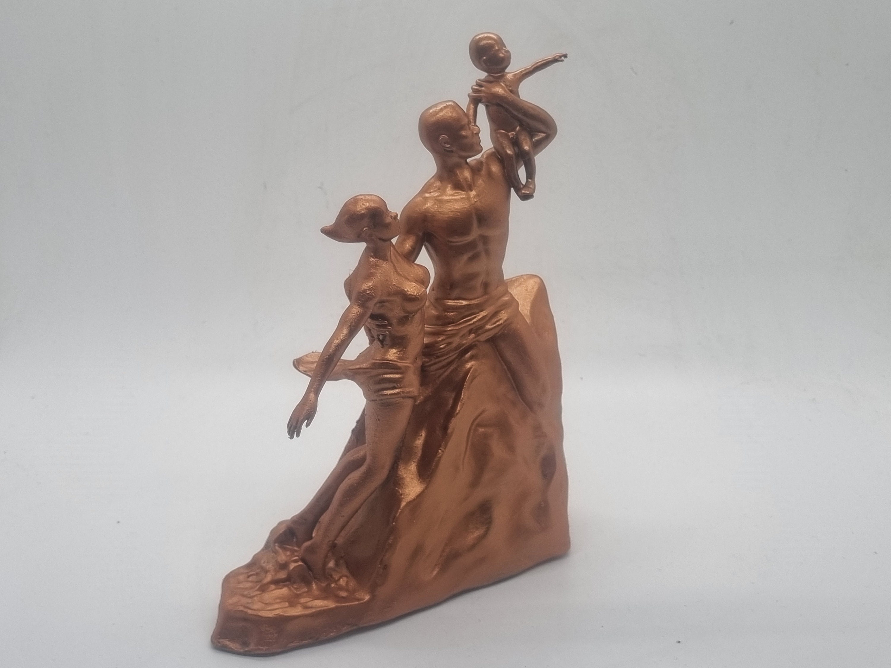 Copper Coloured African Renaissance Monument. African Sculpture Art ...
