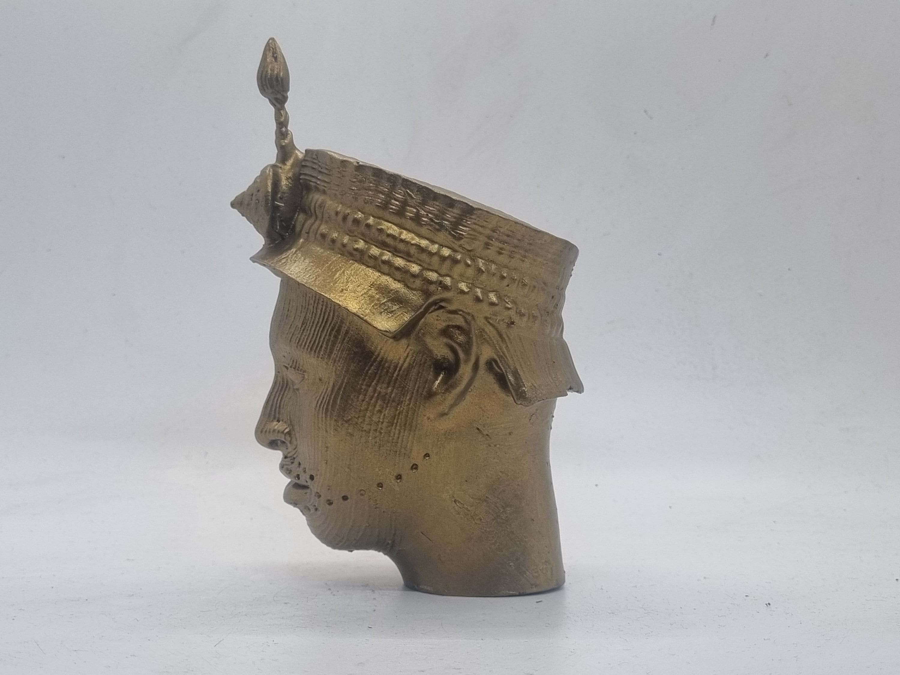 Bronze Ori Olokun Head, Nigerian Bust, African Yoruba Art, Ife Nigeria ...