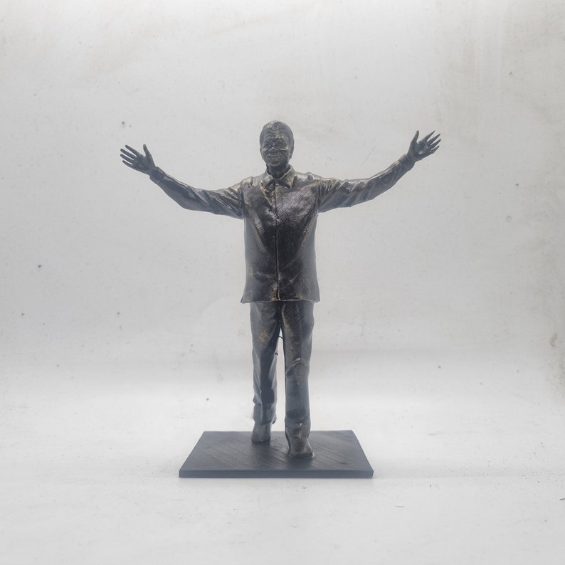 Nelson Mandela Statuette, 3d Printed African Statue, Bronze Resin ...