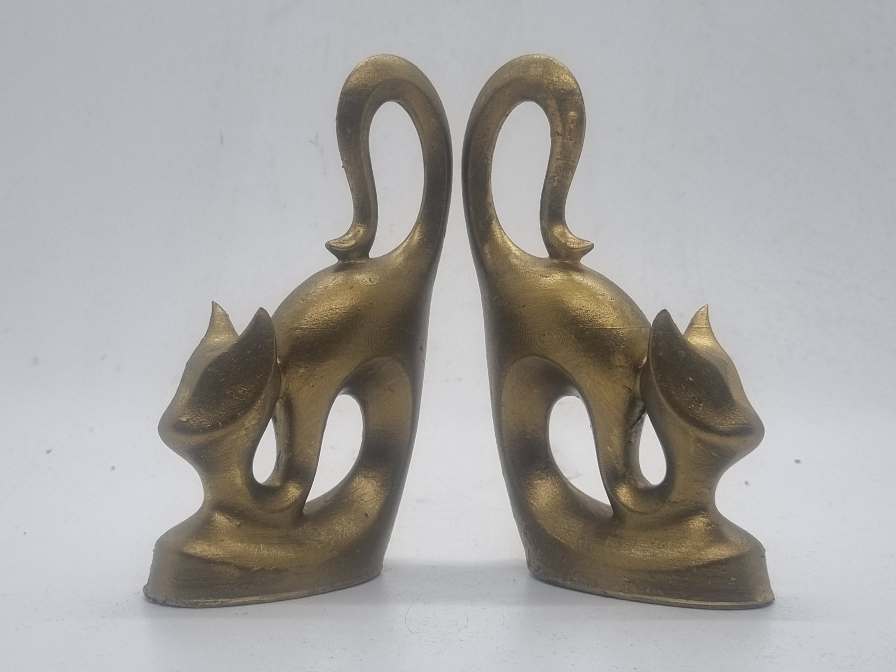 Bronze Egyptian Cat Figurines, African Art Statuette,egyptian Feline ...