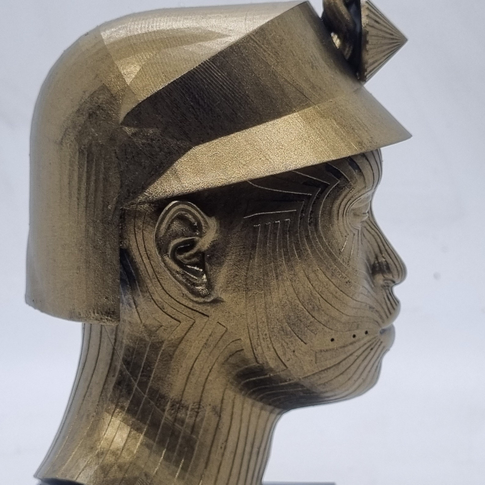 Bronze Colour Yoruba King Bust, Ife Bronze Statue, 3d Printed Benin ...