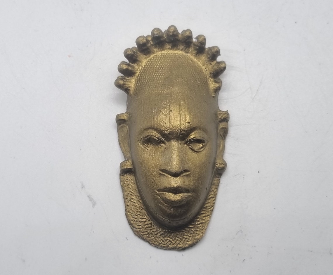 Queen Idia Festac Mask 3d Printed Benin Bronze African Mask - Etsy