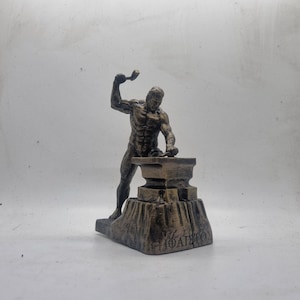 Hephaestus Blacksmith Statuette, Roman Hellenistic Art Statue, Bronze ...