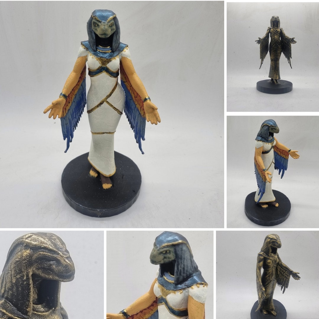 Goddess Wadjet Statuette. 3d Printed Serpent Figurine, Egyptian Gods ...