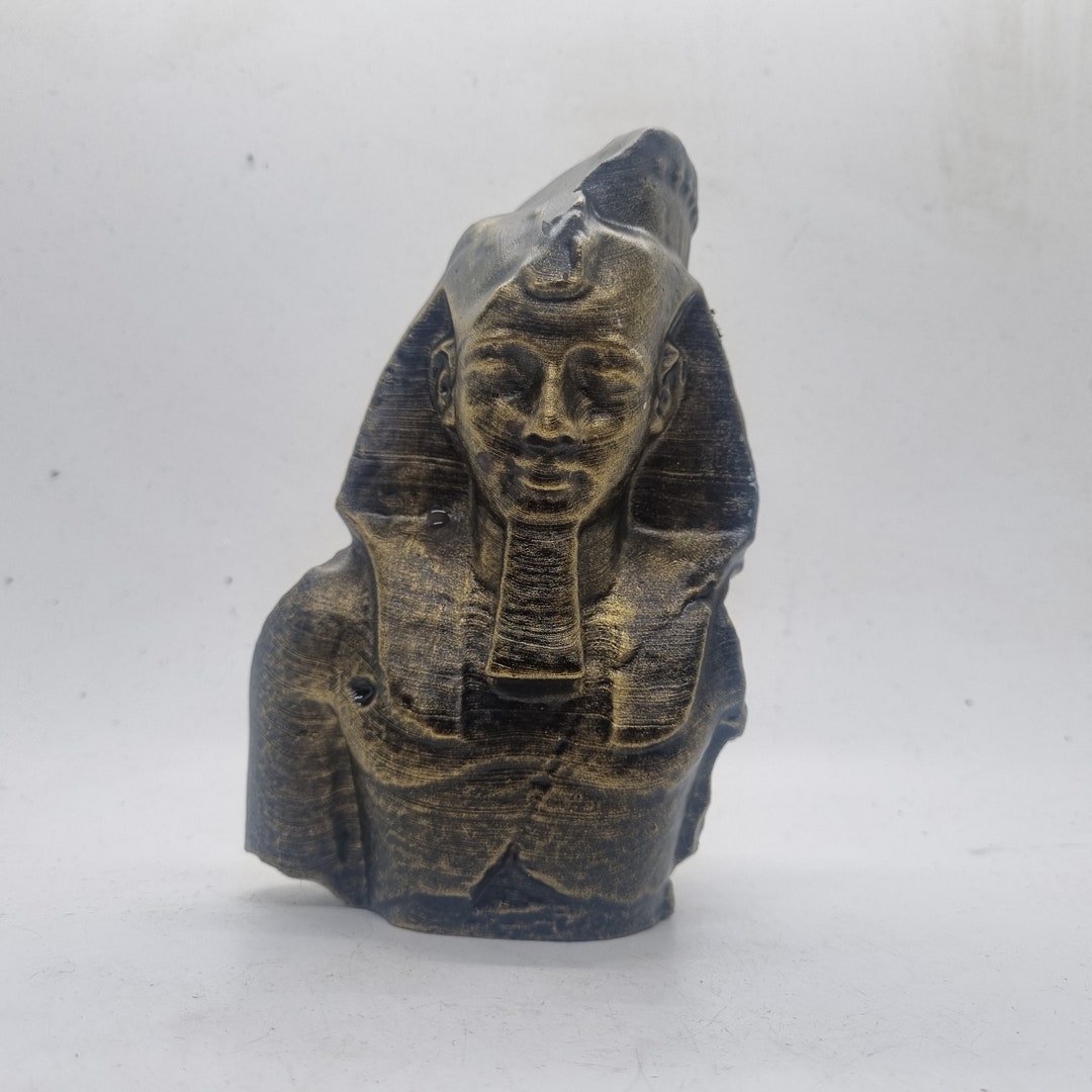 Gold Coloured Younger Memnom, Ozymandias Bust, Ramesses II Statue ...