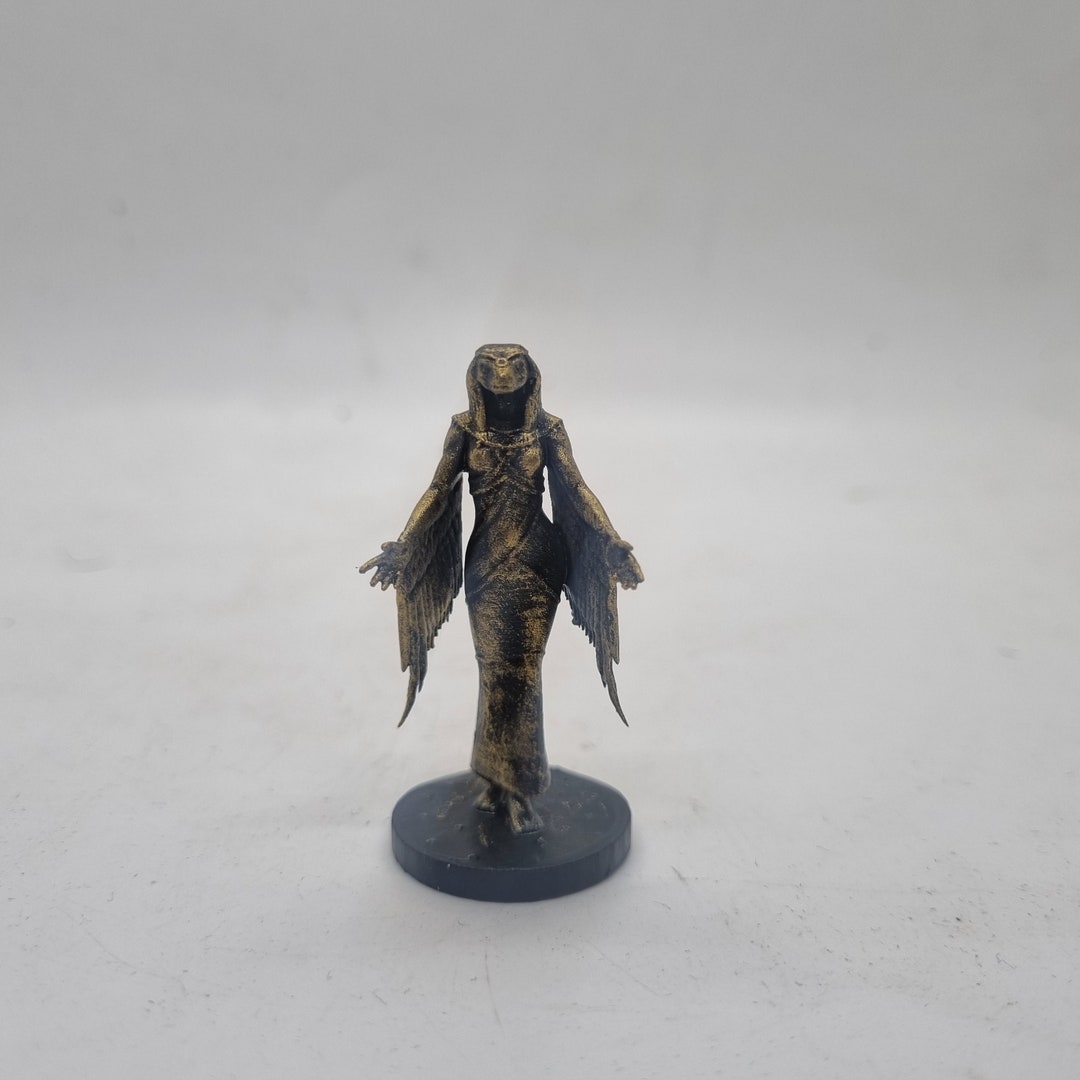 Miniture Gold Colour Goddess Wadjet Statue. 3d Printed Serpent Figurine ...