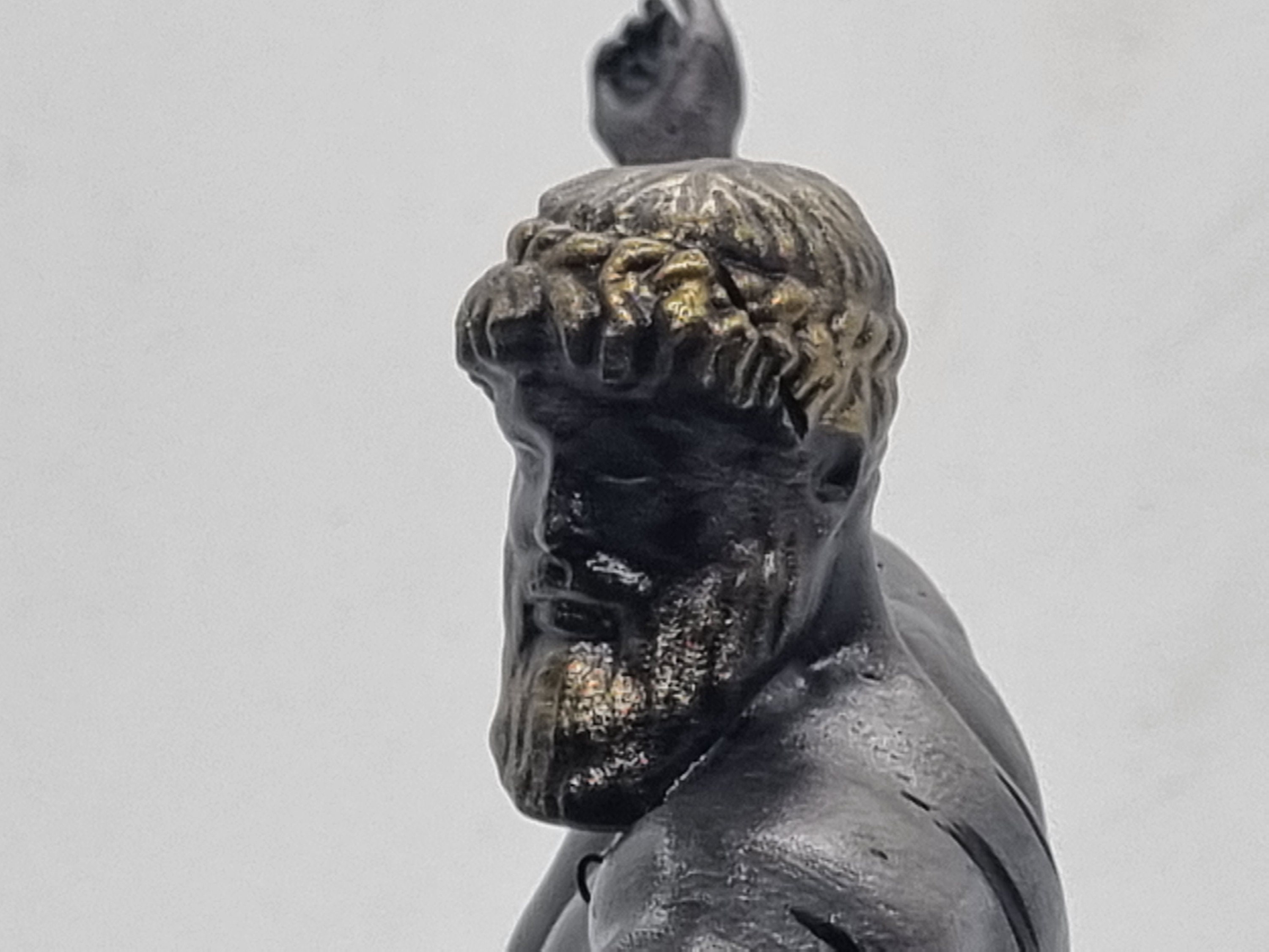 Bronze Coloured Zeus, 3d Printed Statuette, Hellenistic Art Sculpture ...