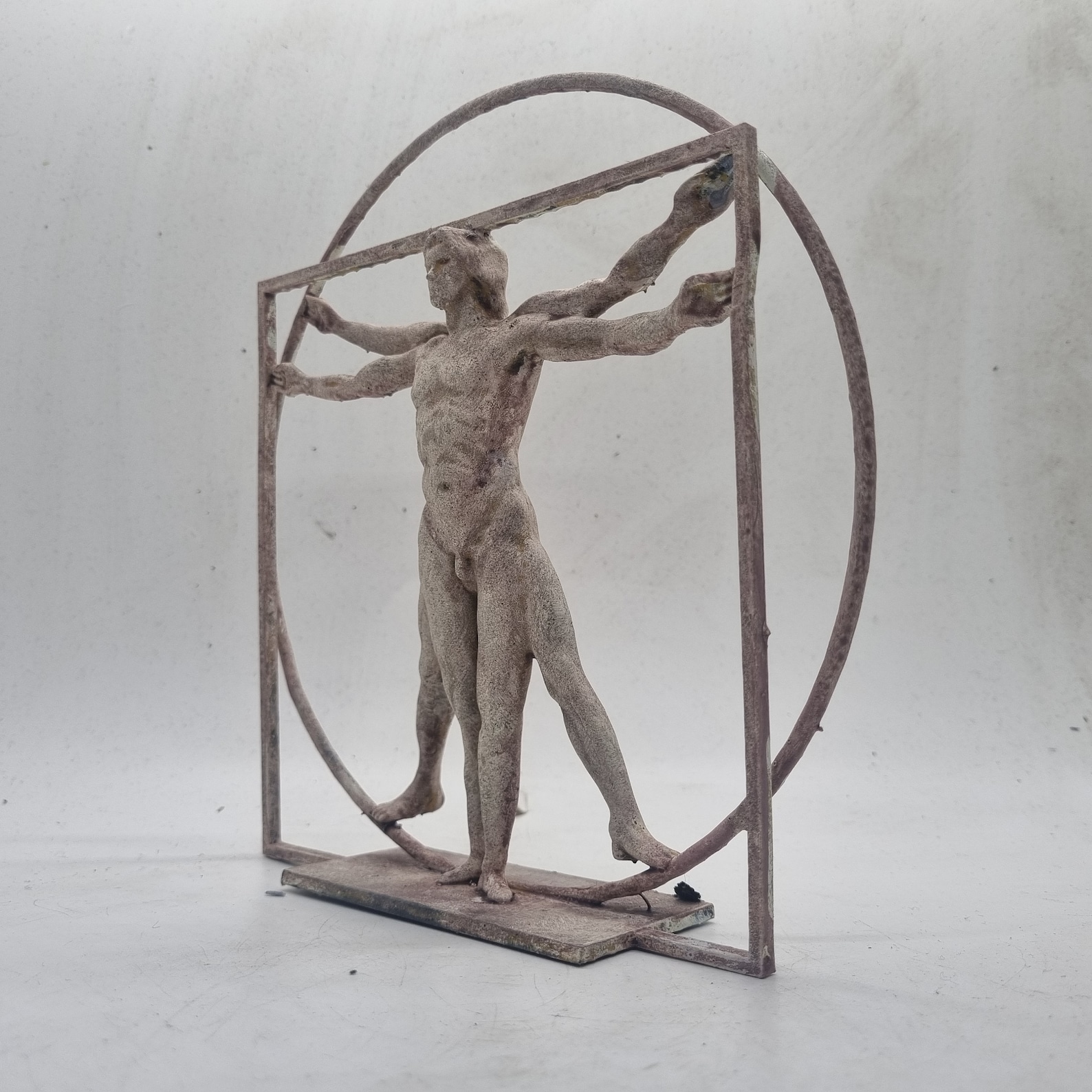 3d Printed Vitruvian Man Statuette, Italian Renaissance Art, Davinci ...