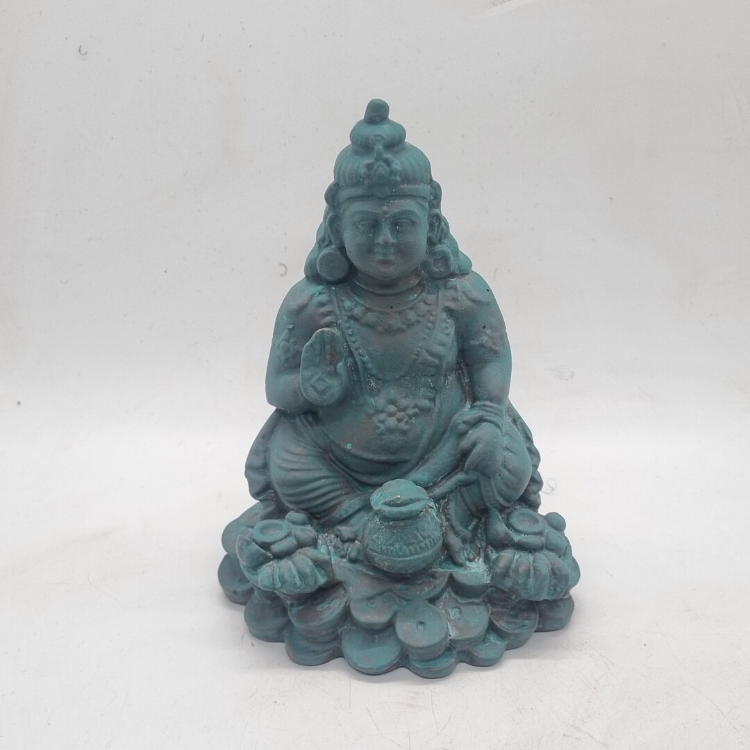 Patina Effect Kubera Statuette, Hindu God Figurine, 3d Printed ...