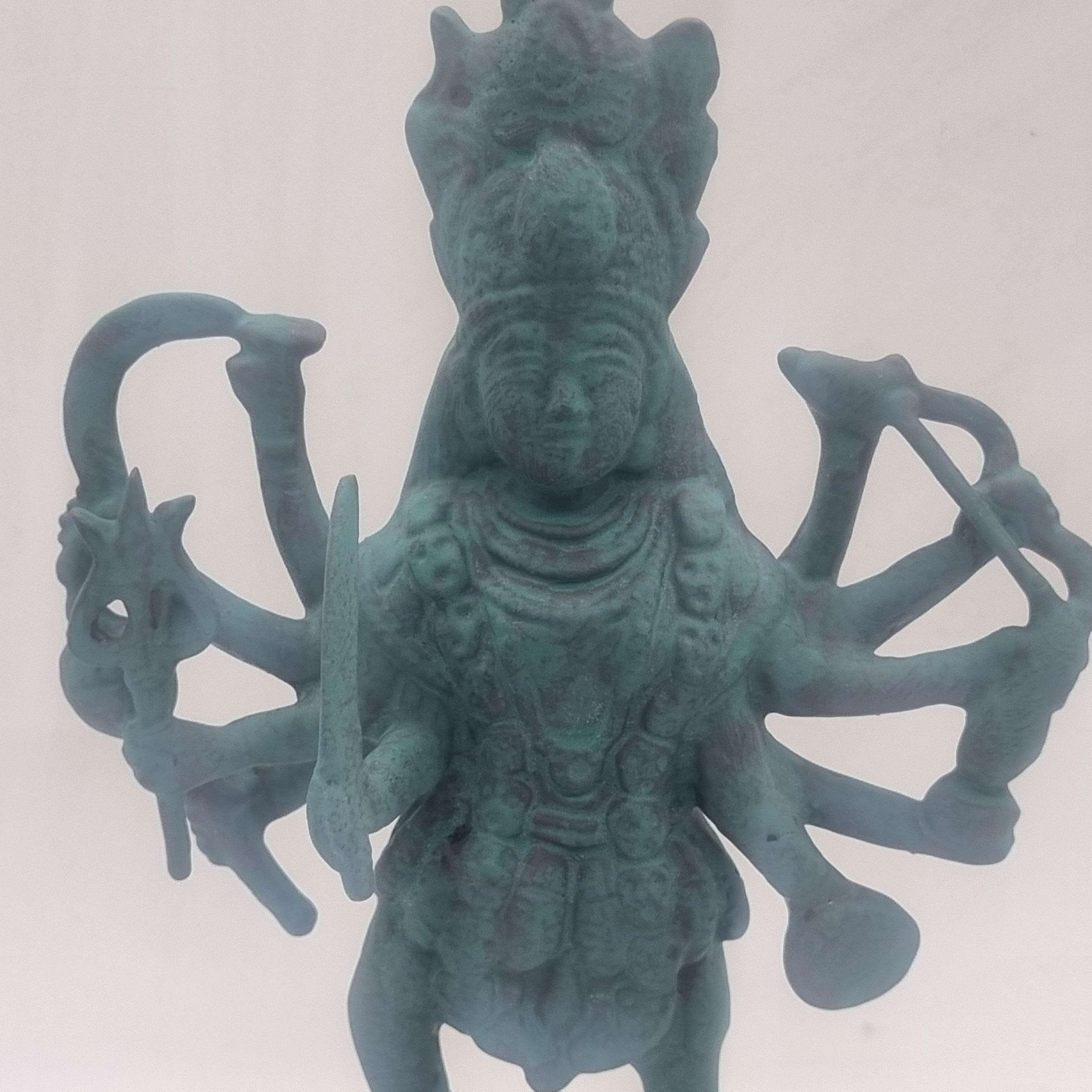 Patina Kali Statuette,resin Hindu God Statue, 3d Printed Figure, Indian ...