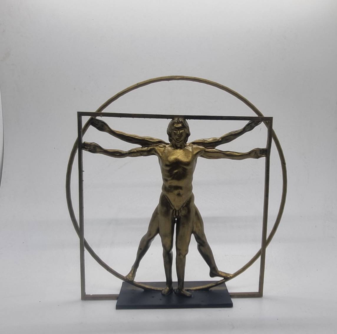 3d Printed Vitruvian Man Statuette, Italian Renaissance Art, Davinci ...