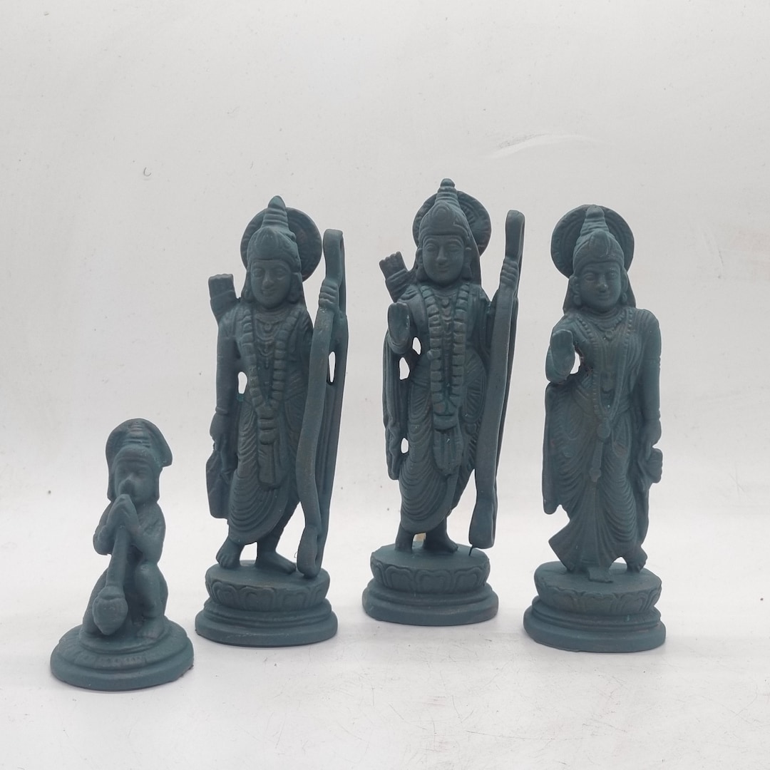Patina Effect Ram Darbar Figurine, Coronation of Rama Statuettes ...