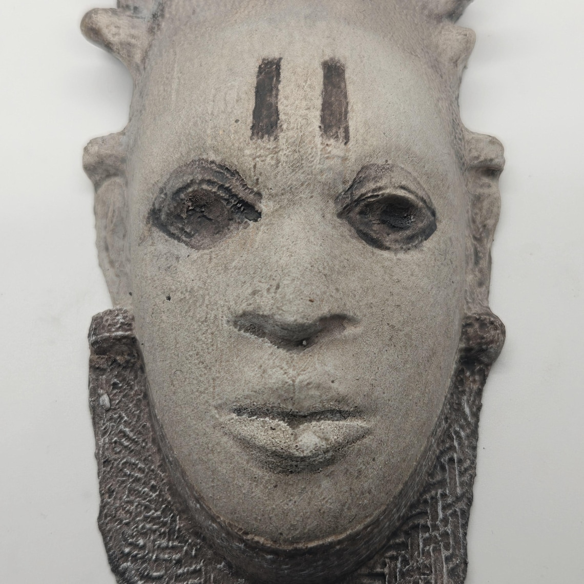 Off White Queen Idia Festac Mask. 3d Printed Tribal Mask,benin Bronze ...