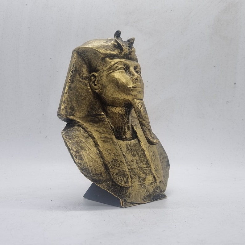 Tutankhamun Bust, 3d Printed Resin, Egyptian King Tut Statue, Egyptian ...