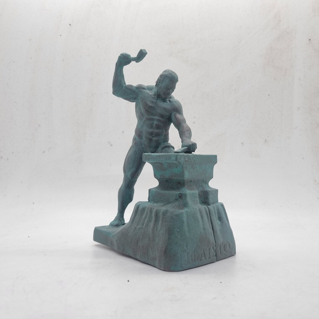 Patina Effect Hephaestus Statuette, Greek God Statue, Roman Hellenistic ...