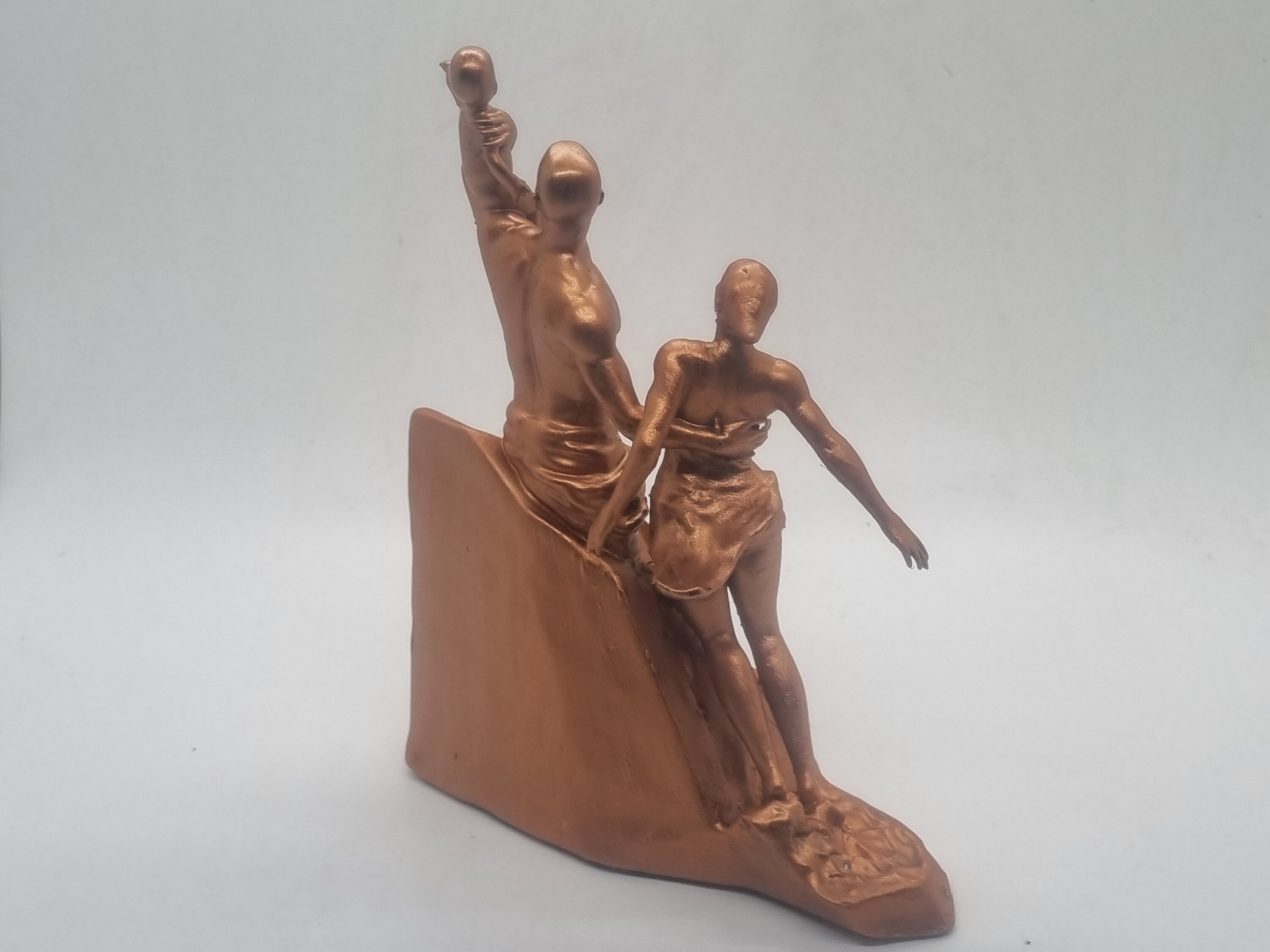 Copper Coloured African Renaissance Monument. African Sculpture Art ...