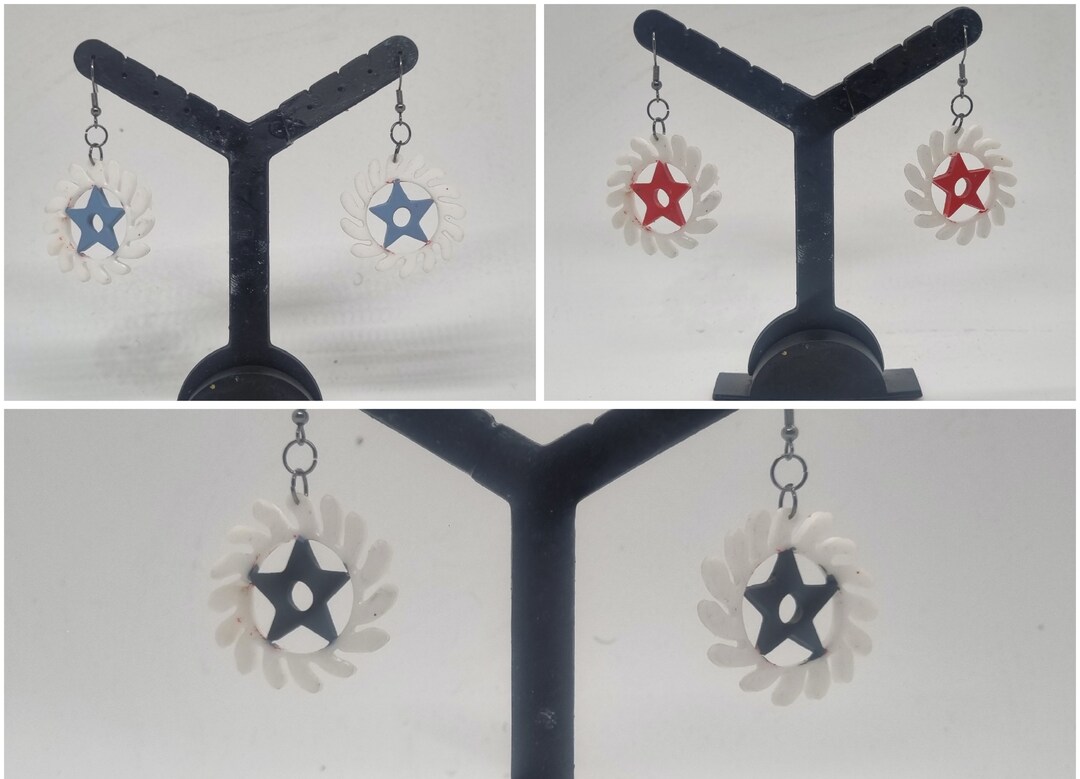 Adinkra Symbol Earrings,transformation, 3d Printed African Earrings ...