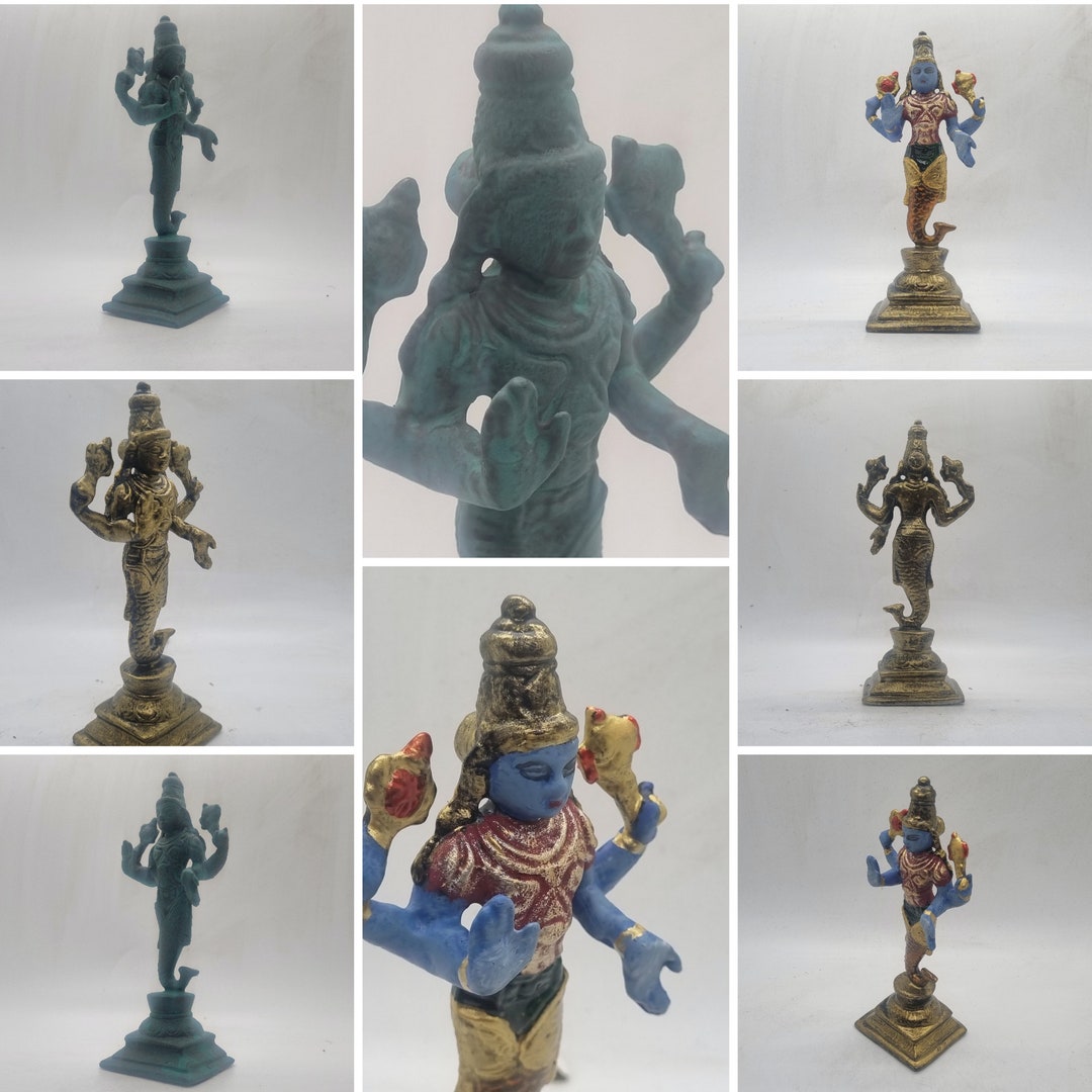 Vishnu First Avatar Figurine, Matsya Figurine,hindu God Statue, Indian ...