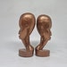 Copper Colour African Head Figurines, 3d Printed Tribal Art Bust ...