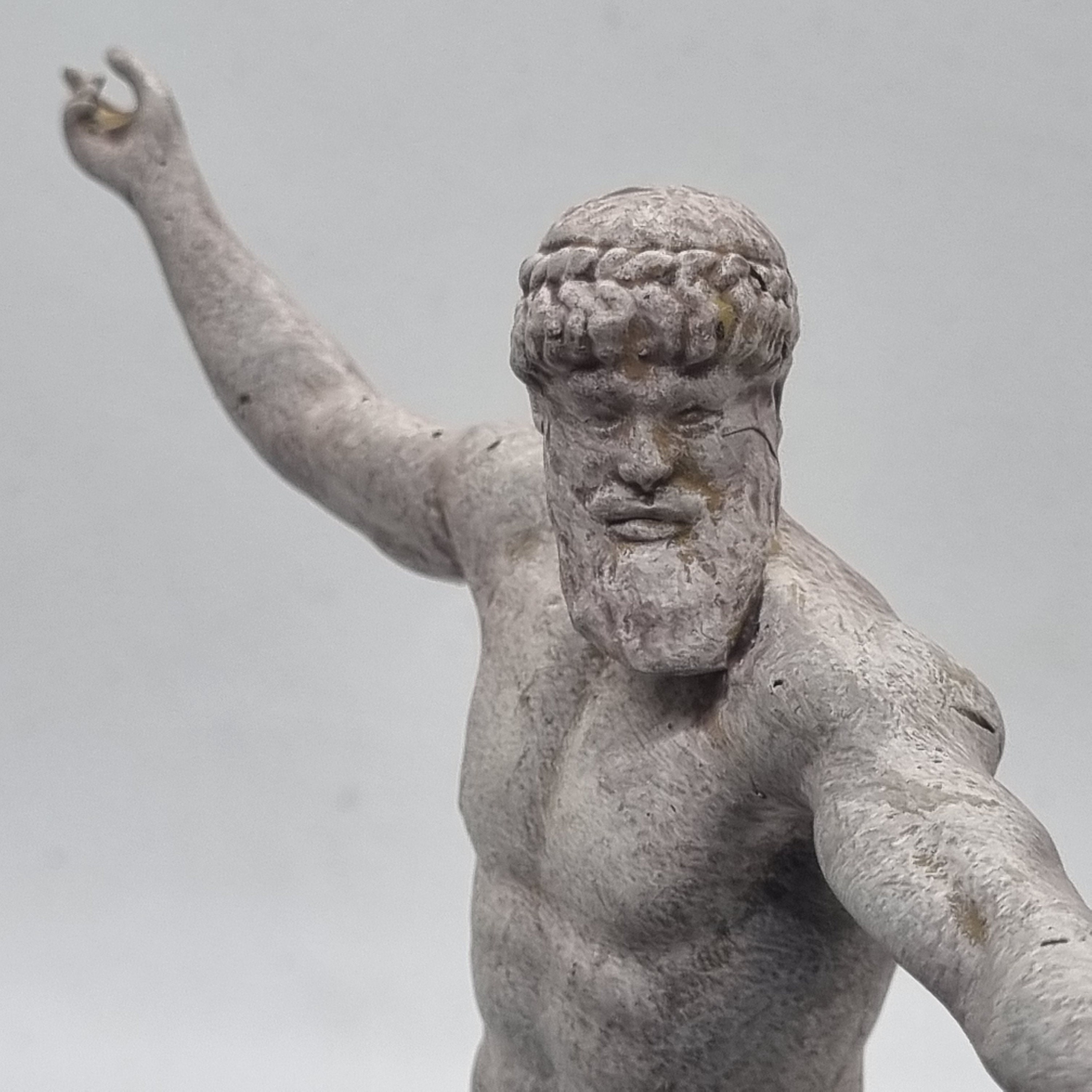 Faux Marble Effect Zeus, 3d Printed Statue,hellenistic Art Sculpture ...