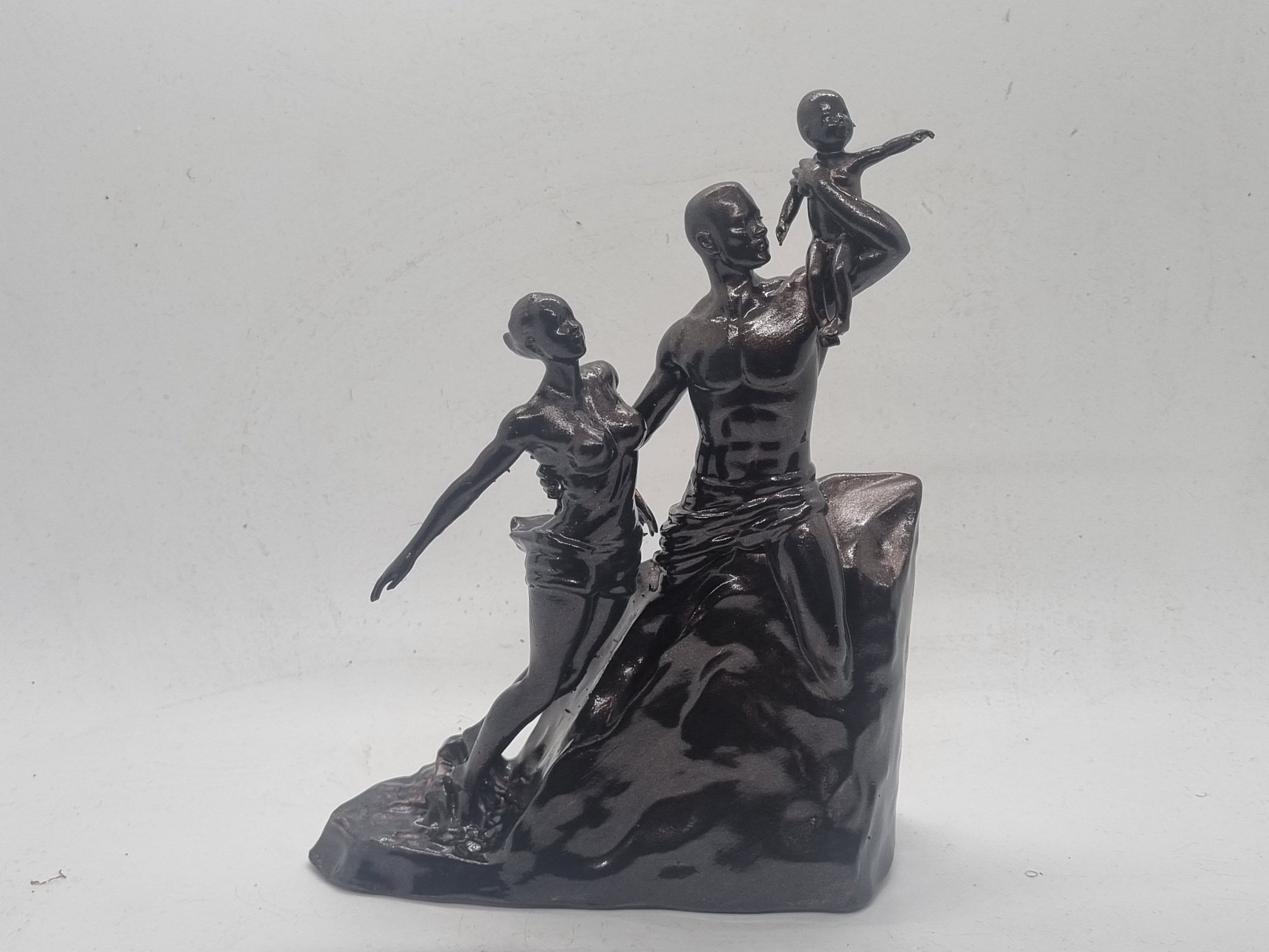 Dark Bronze African Renaissance Monument. African Statuette,tribal Art ...
