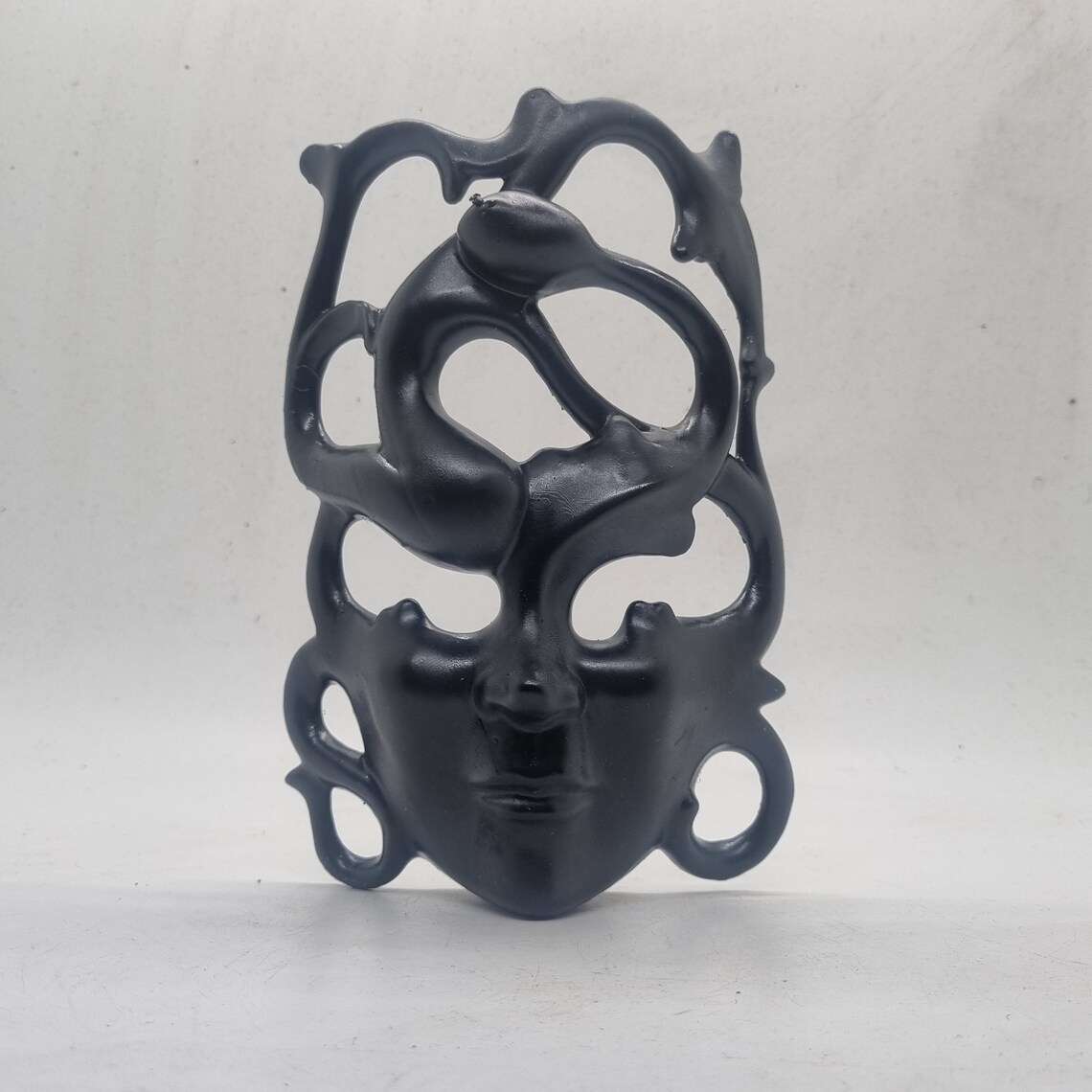 Decorative Indonesian Mask, 3d Printed Resin Mask, Ornamental Face ...