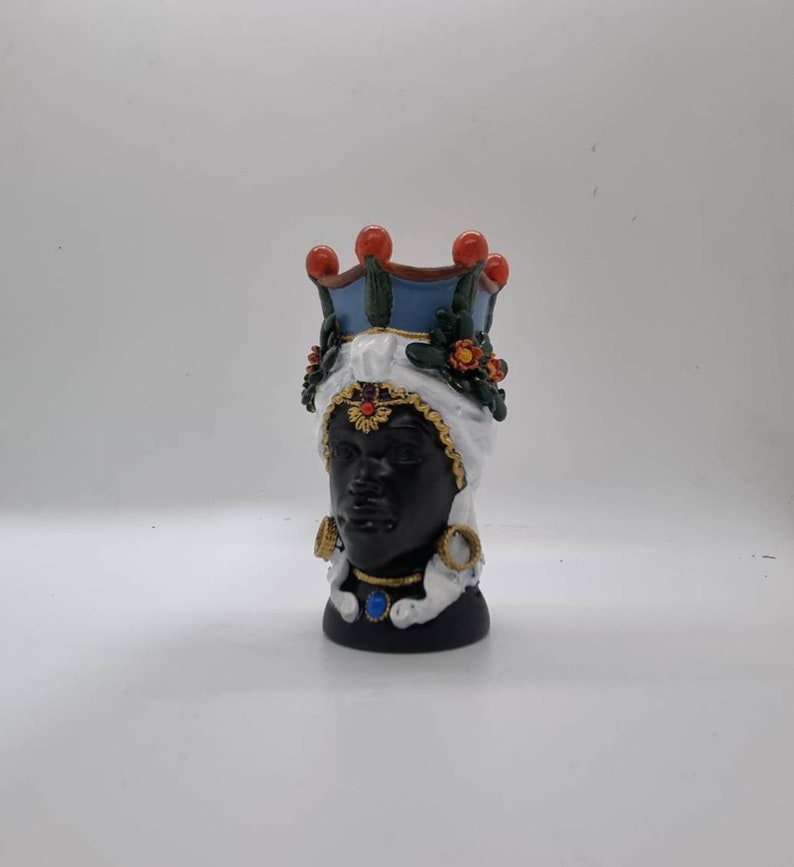 Moorish Lady Head. 3d Printed Sicilian Figurine. Testa Di Moro ...