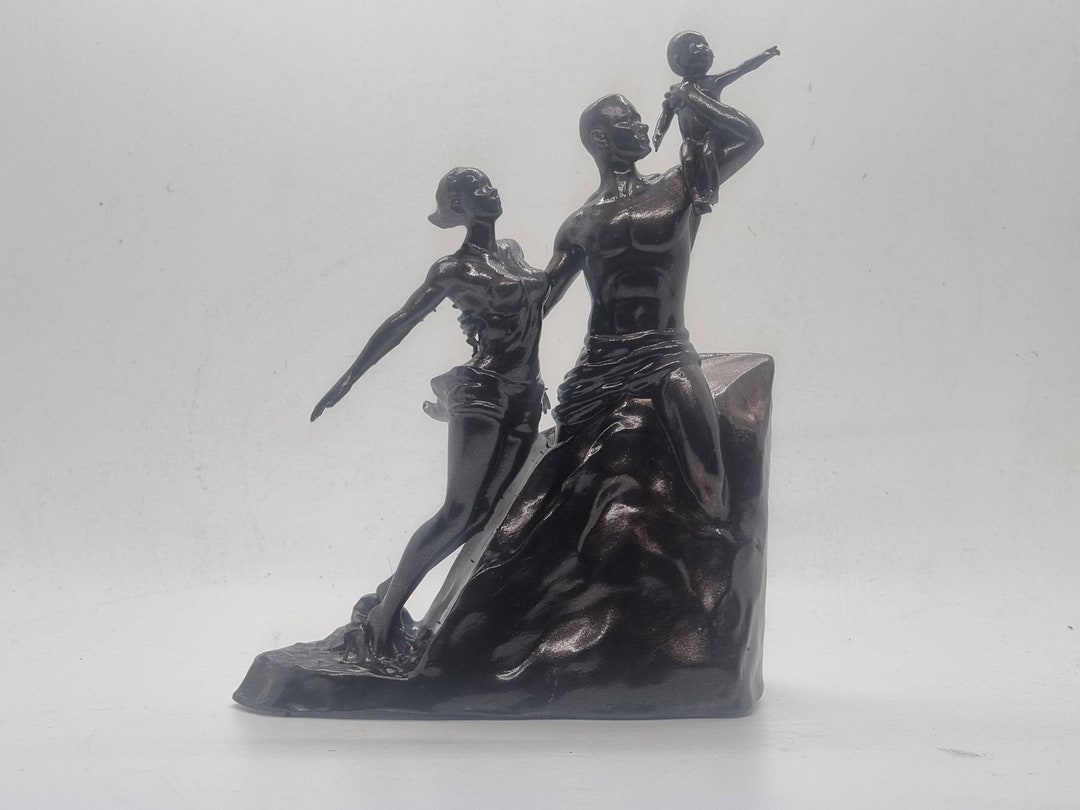Dark Bronze African Renaissance Monument. African Statuette,tribal Art ...