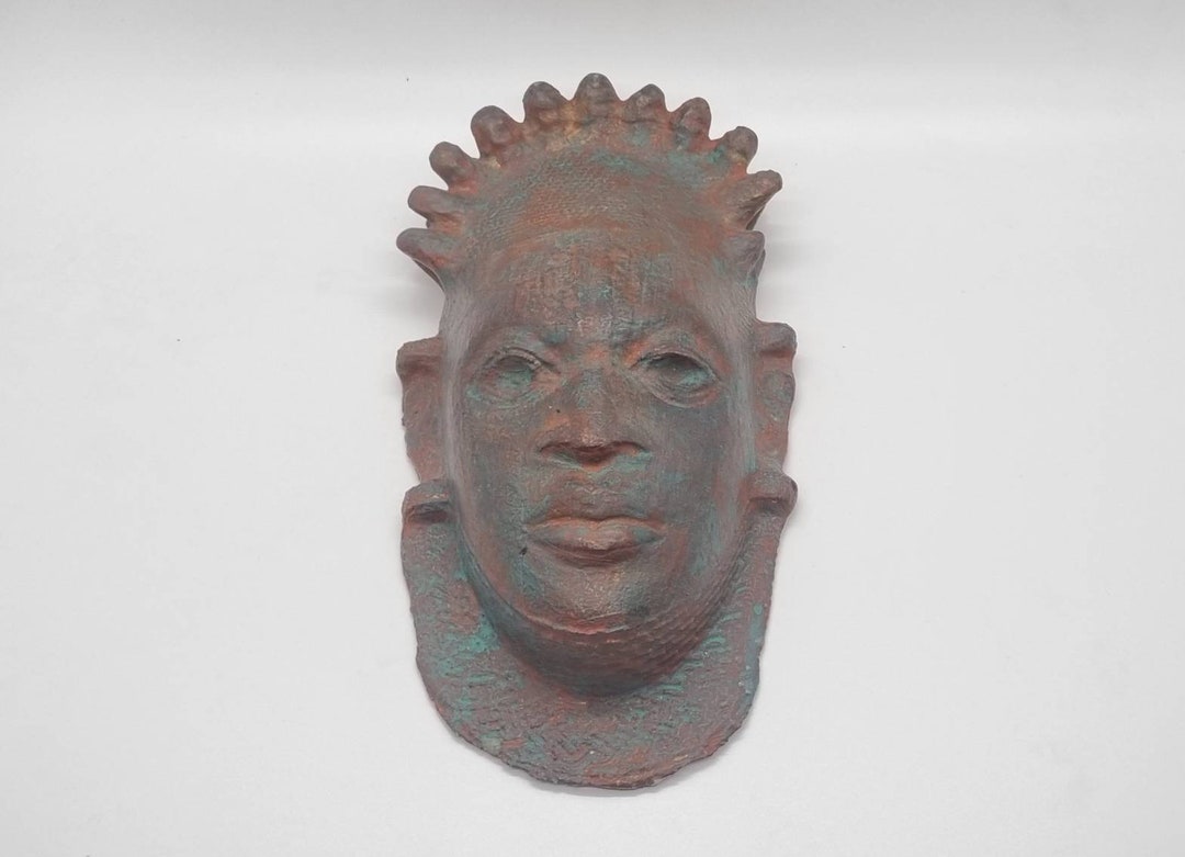 Queen Idia Festac Mask. 3d Printed Benin Bronze Nigerian/ - Etsy