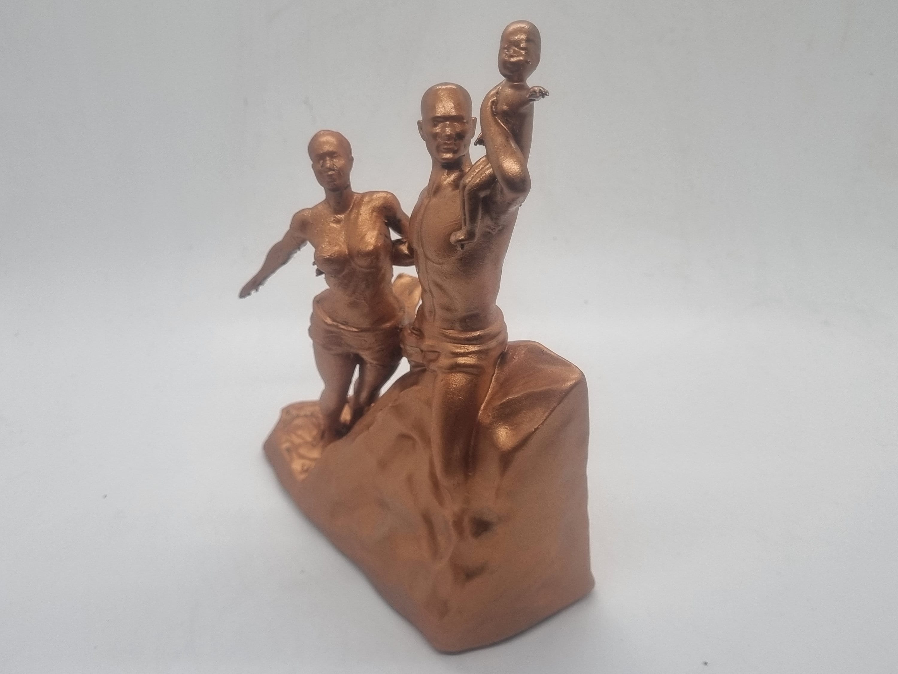 Copper Coloured African Renaissance Monument. African Sculpture Art ...