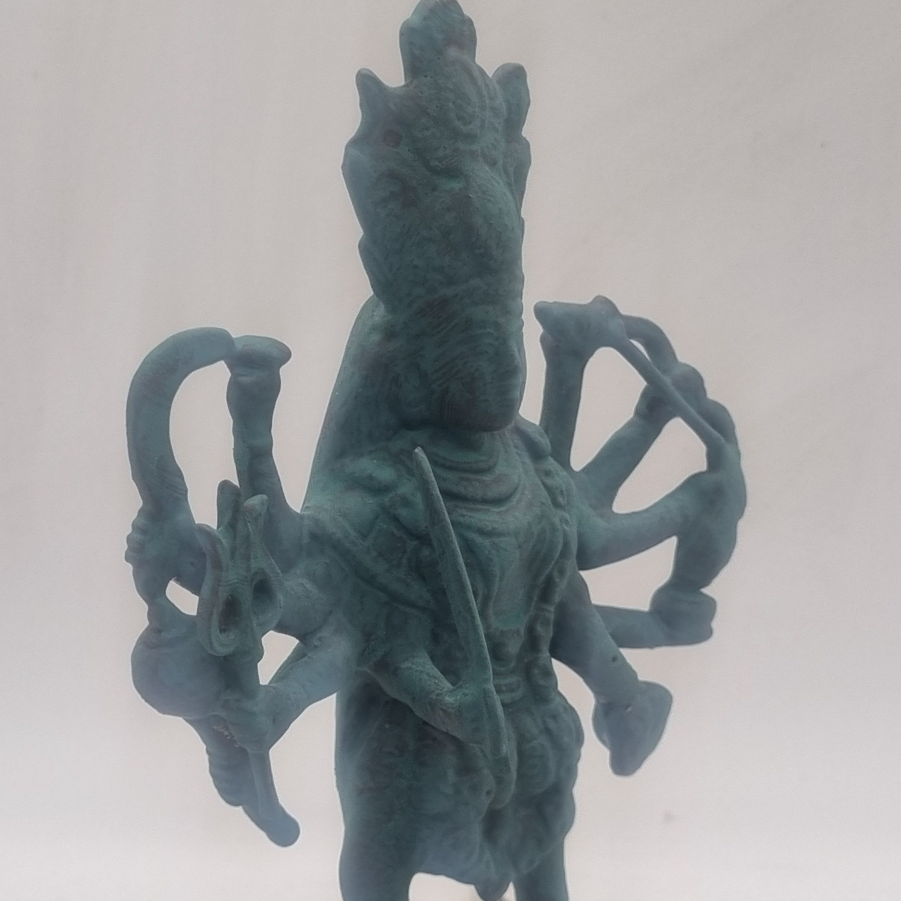 Patina Kali Statuette,resin Hindu God Statue, 3d Printed Figure, Indian ...