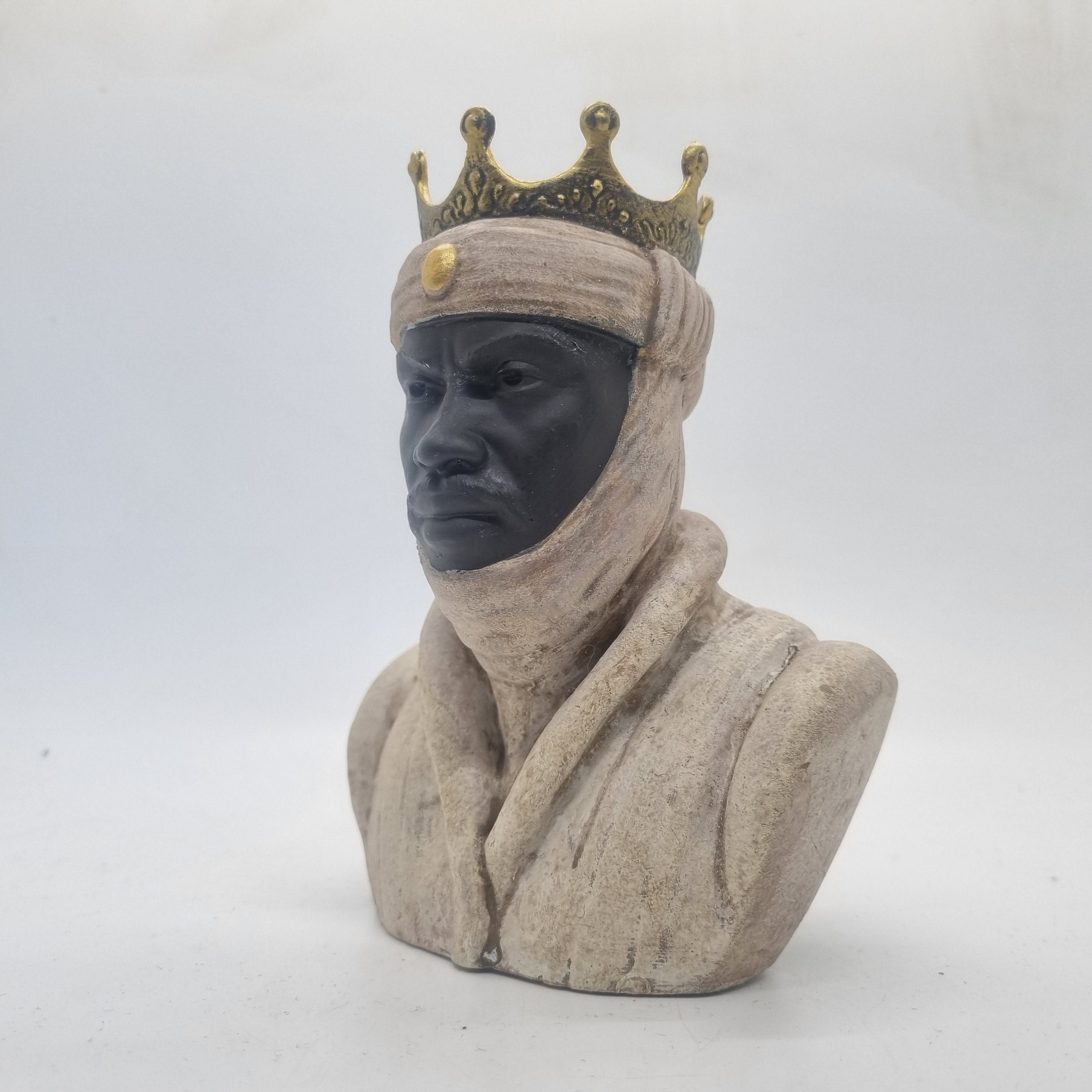 Mansa Musa Bust, African King Statue,mali Bronze Figurine, African ...