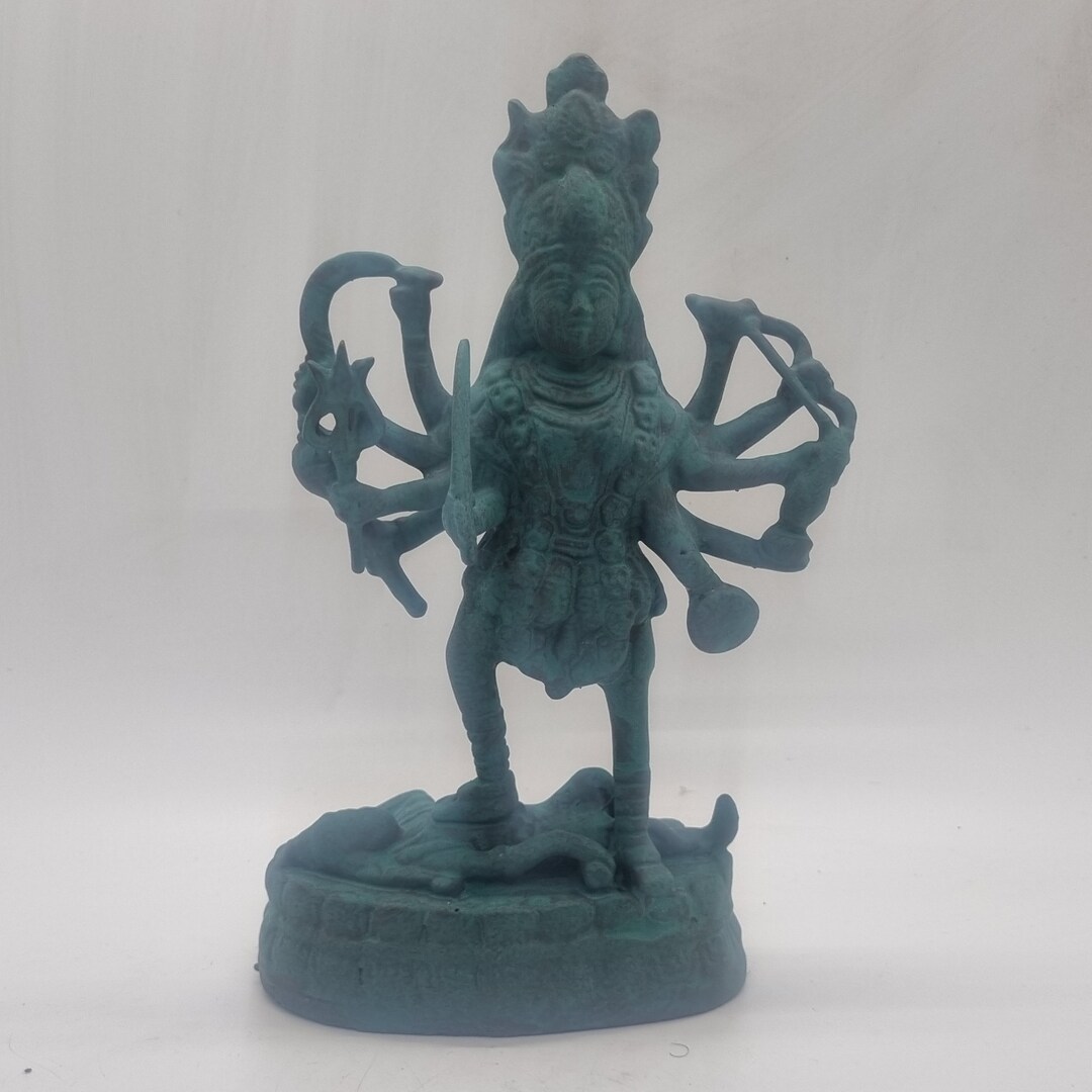 Patina Kali Statuette,resin Hindu God Statue, 3d Printed Figure, Indian ...