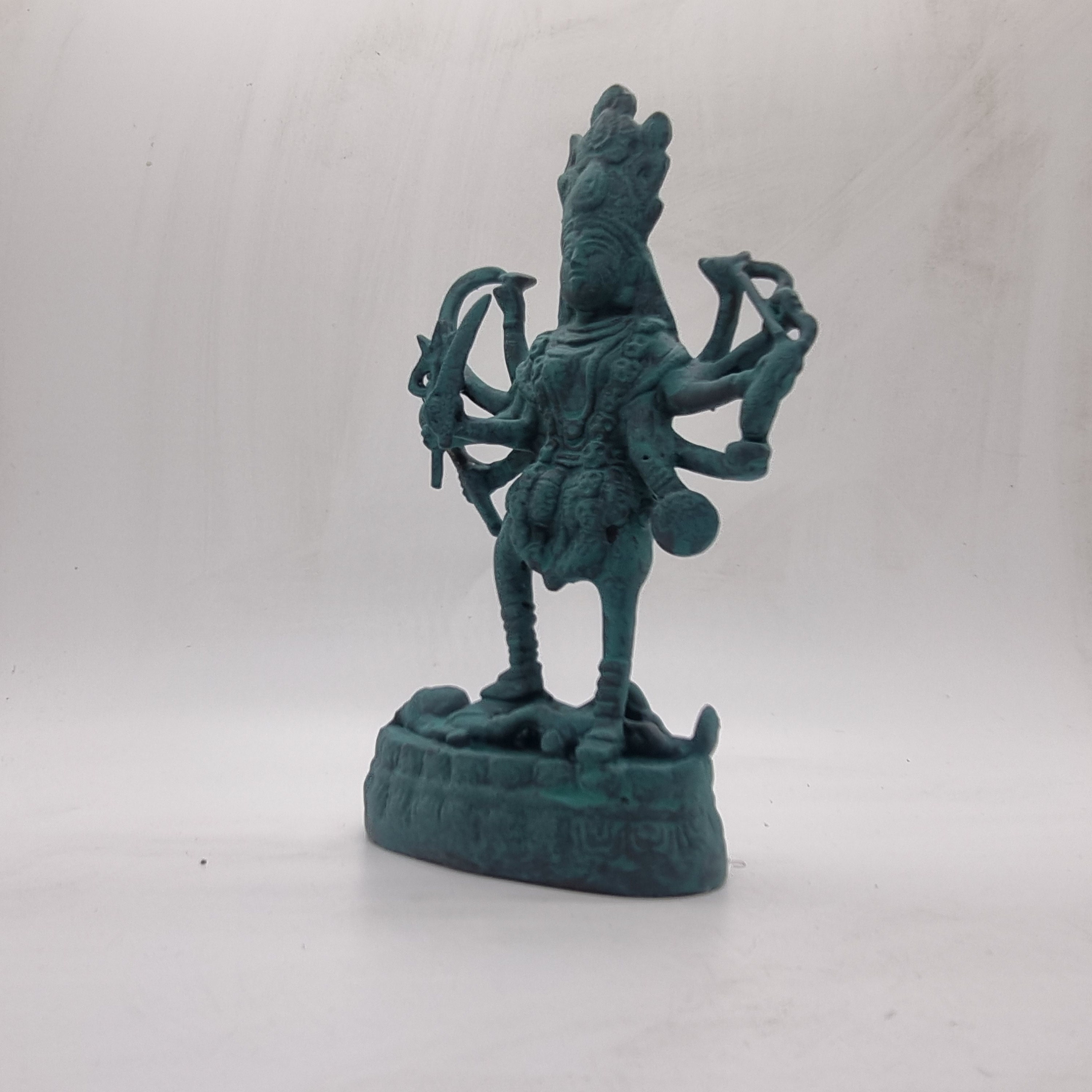 Patina Kali Statuette,resin Hindu God Statue, 3d Printed Figure, Indian ...