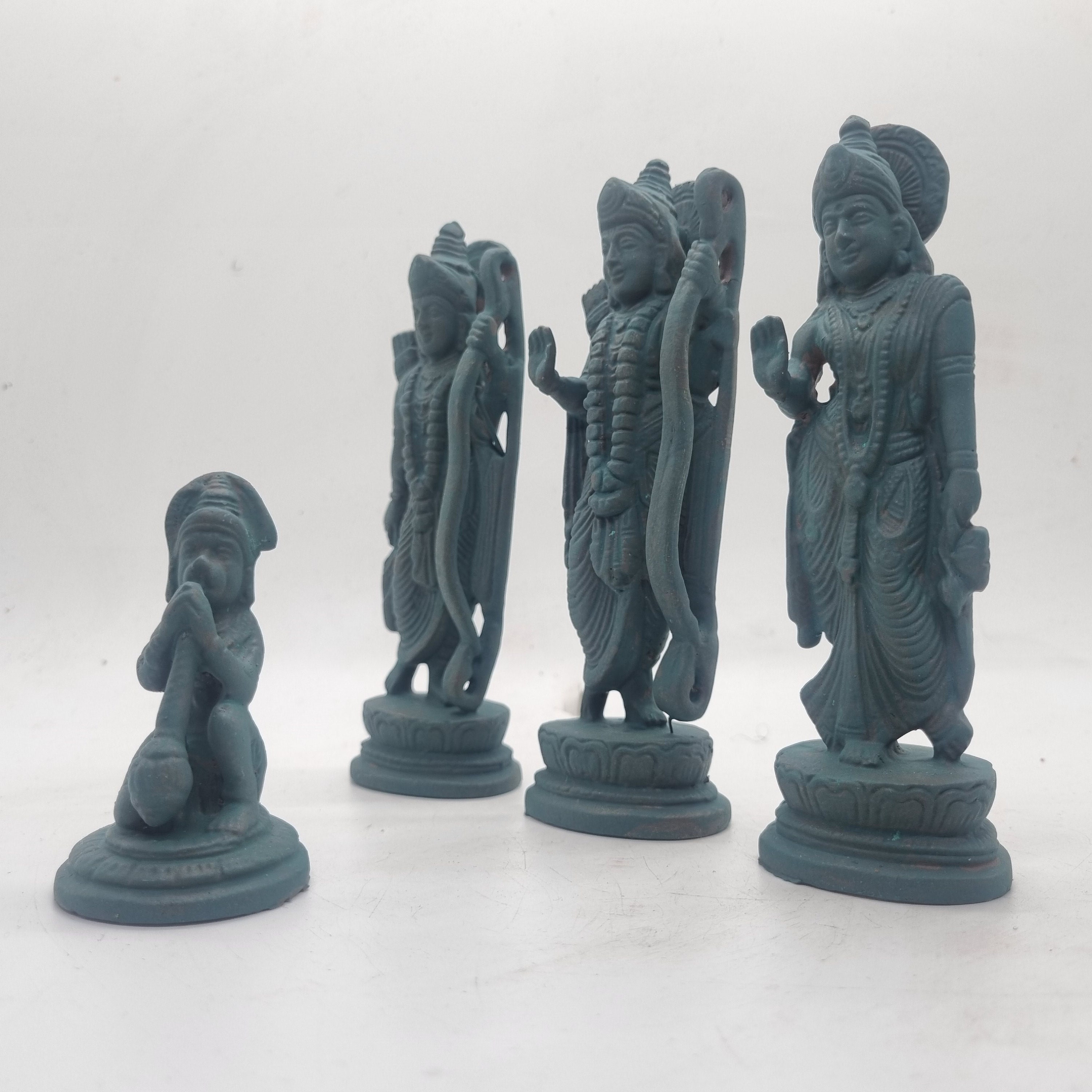 Patina Effect Ram Darbar Figurine, Coronation of Rama Statuettes ...