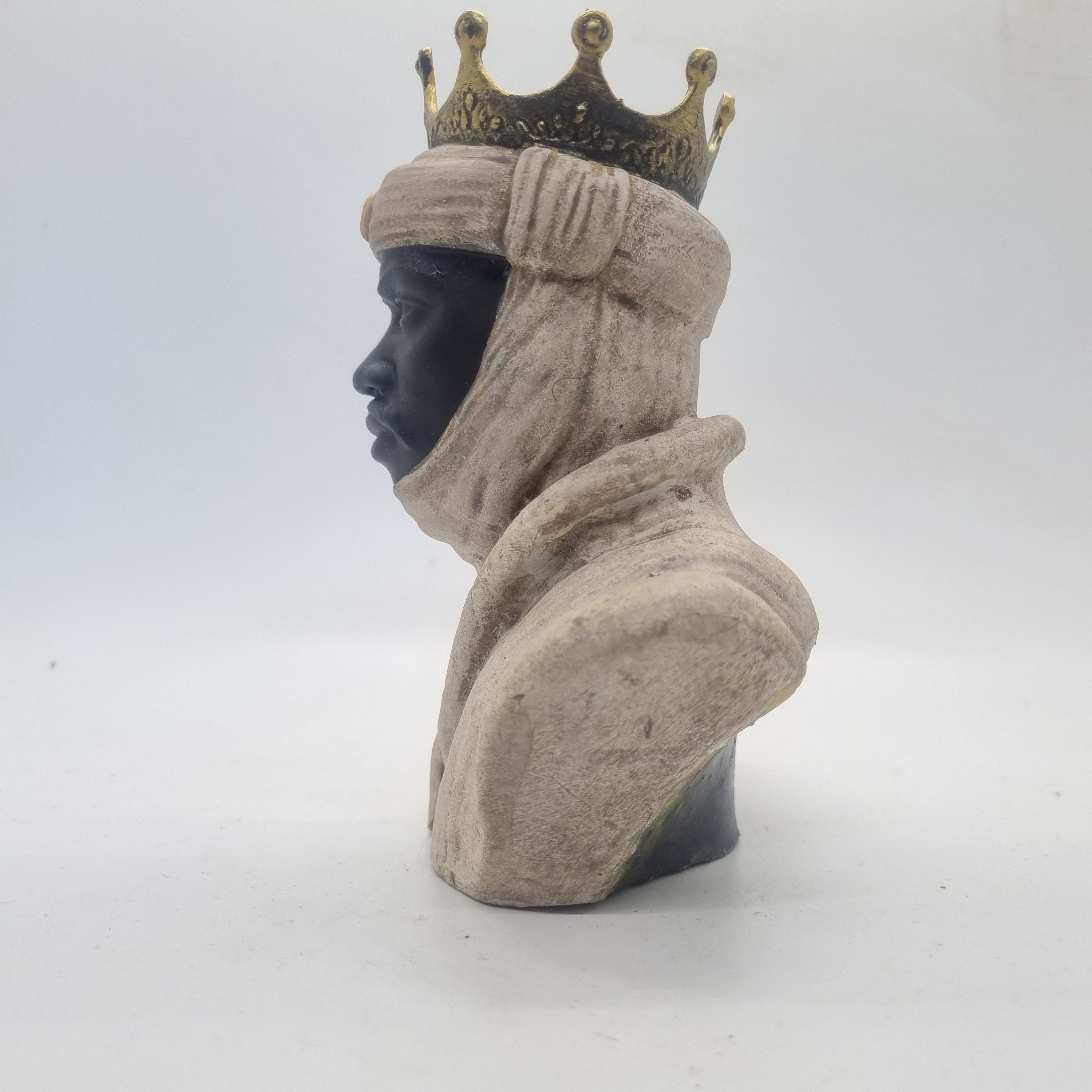Weathered Marble Effect Mansa Musa Bust, 3d Printed African Statue ...