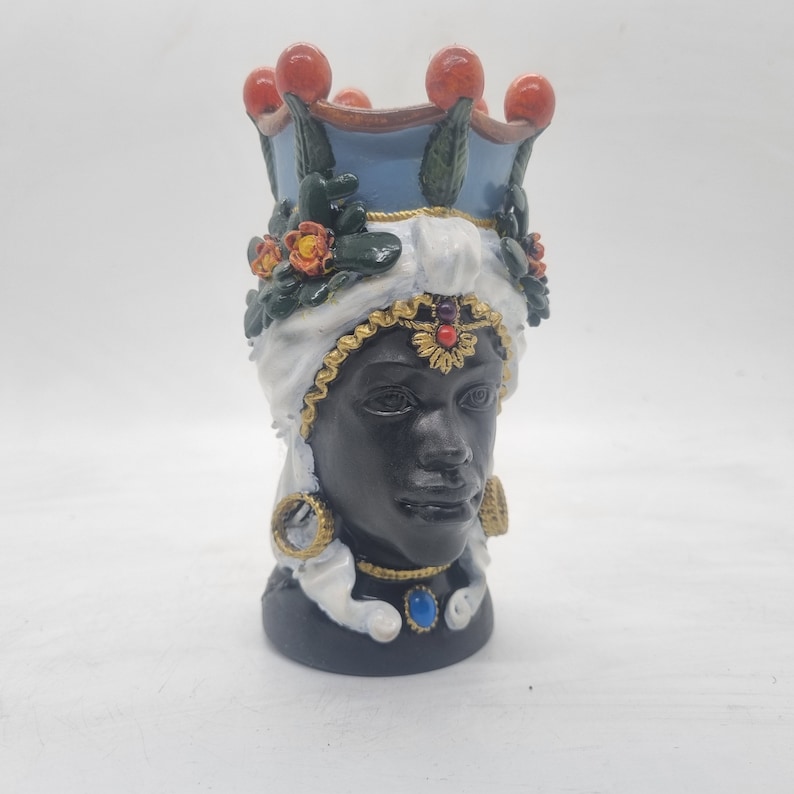 Moorish Lady Head, 3d Printed Sicilian Sculpture, Testa Di Moro ...