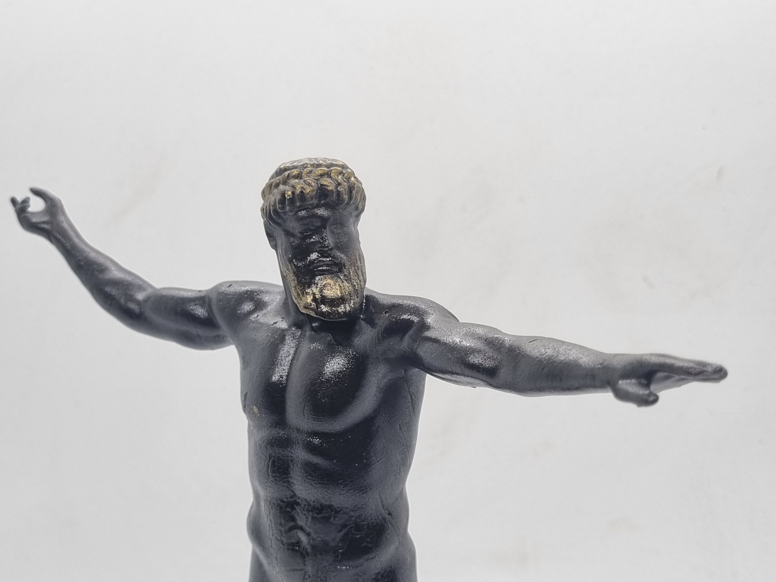 Bronze Coloured Zeus, 3d Printed Statuette, Hellenistic Art Sculpture ...