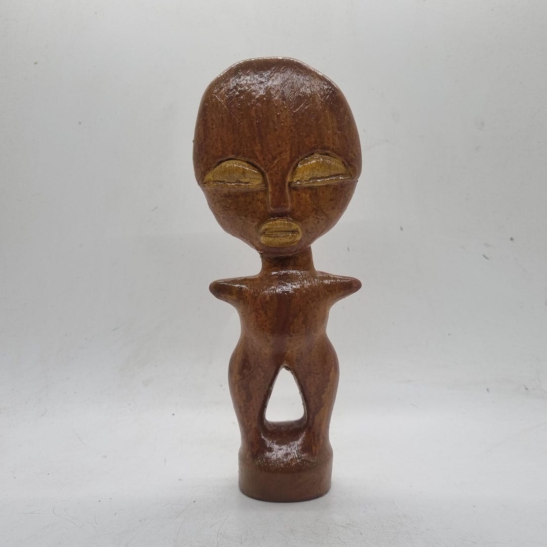 Brown Akuaba Doll, Ghanaian Fertility Idol, 3d Printed African Statue ...